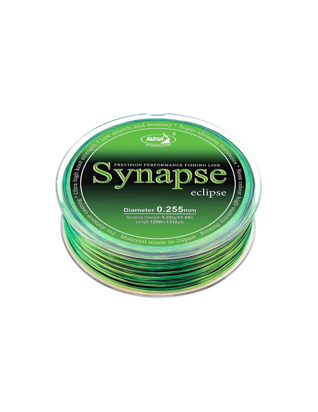 Katran Synapse Eclipse 0,255mm 5,22kg 1200m sinkende Fishing Line A...